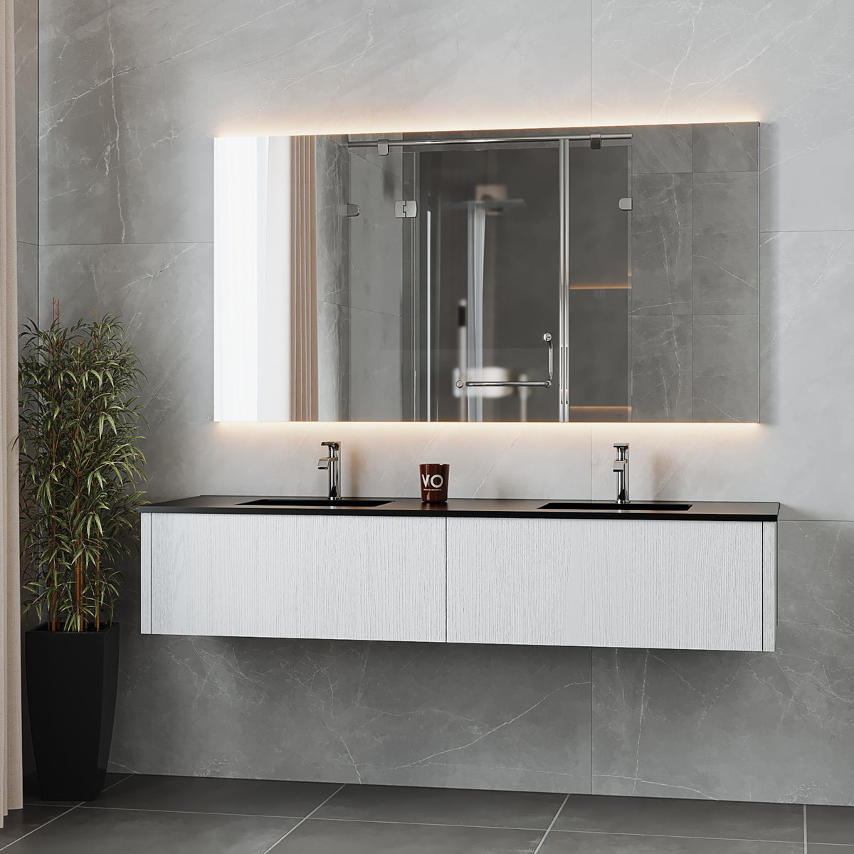 Legno 72" Double Vanity with Countertop | 313LGN — Bathry