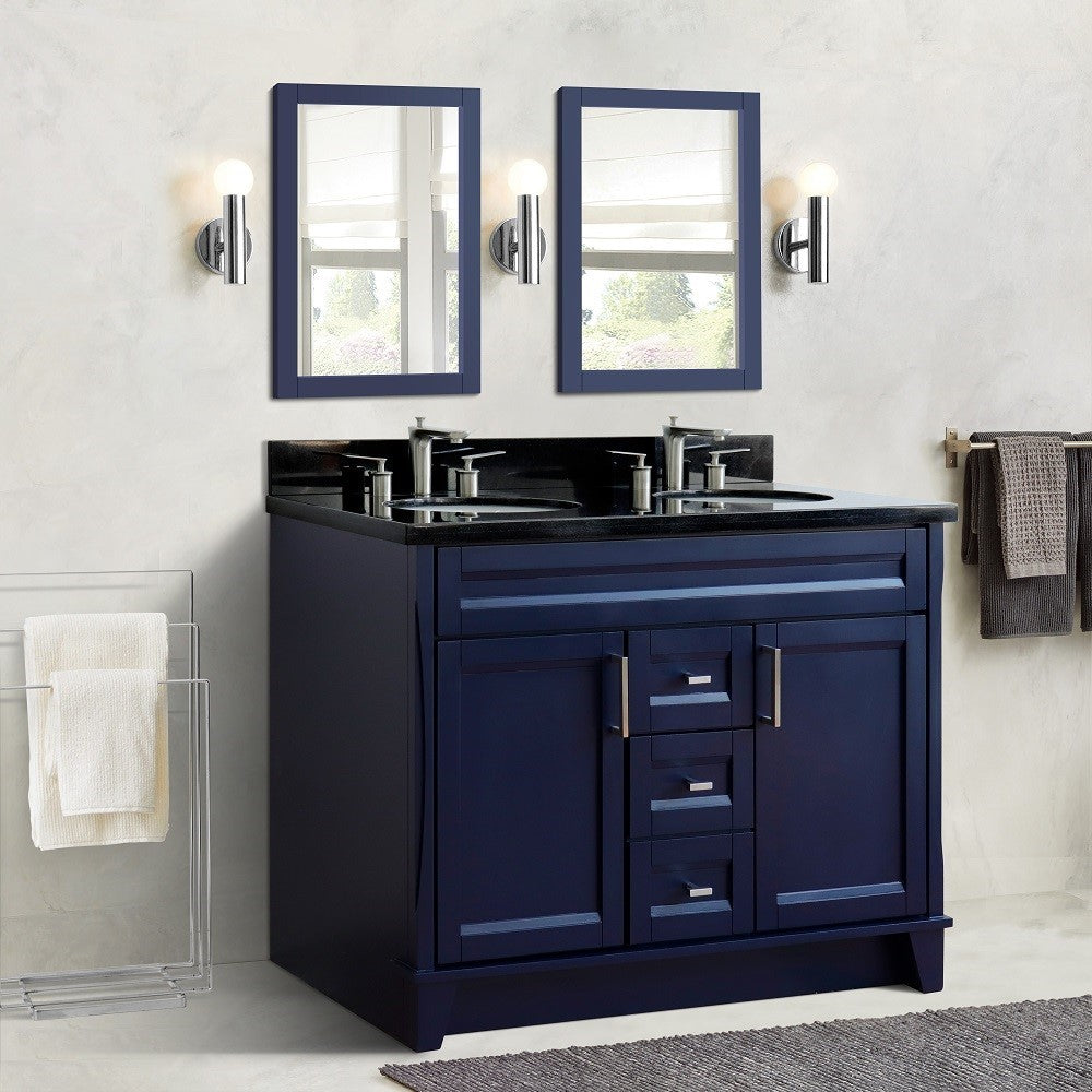 Terni 49" Blue Double Bathroom Vanity Set (400700-49D-BU) — Bathry