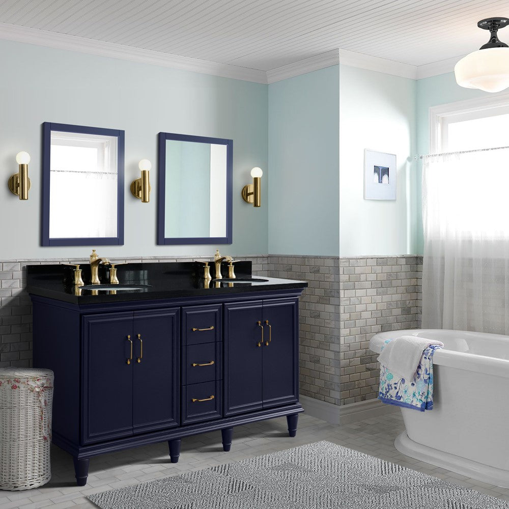 Forli 61" Blue Double Bathroom Vanity (400800-61D-BU) — Bathry